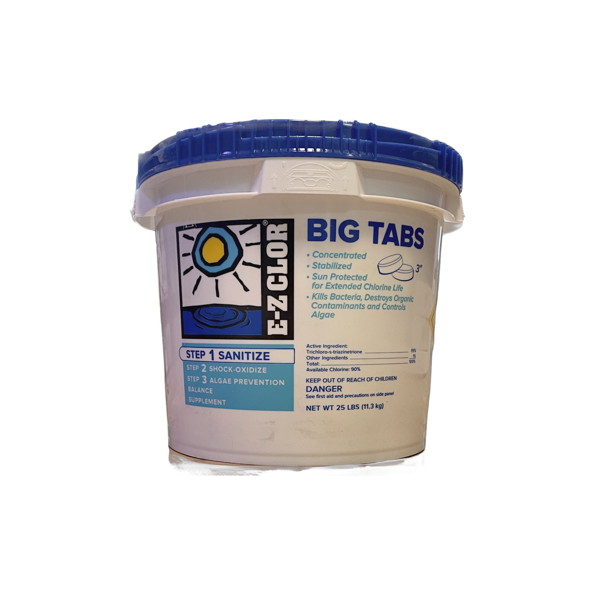 EZ CLOR - 3in CHLORINE TABLETS 25lbs | Harmony Pools
